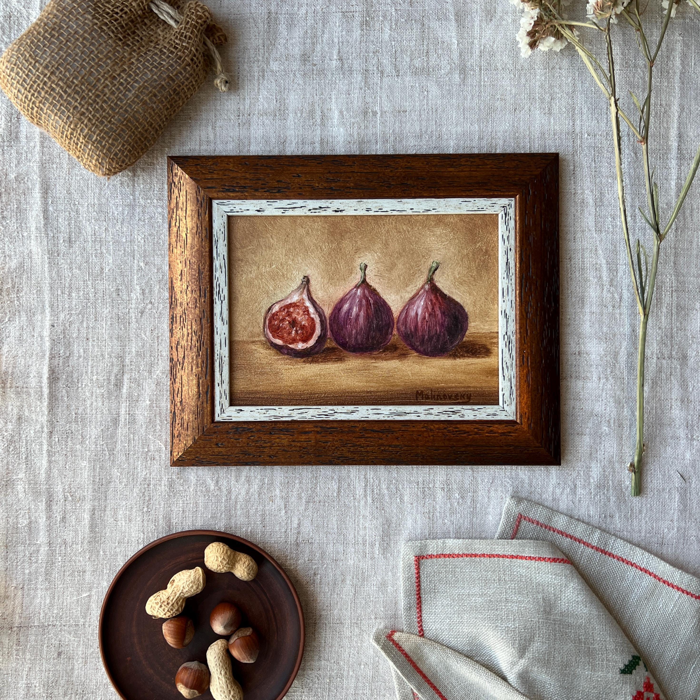 FIGS Oil Painting Unframed Original Figs Still Life French Country ...