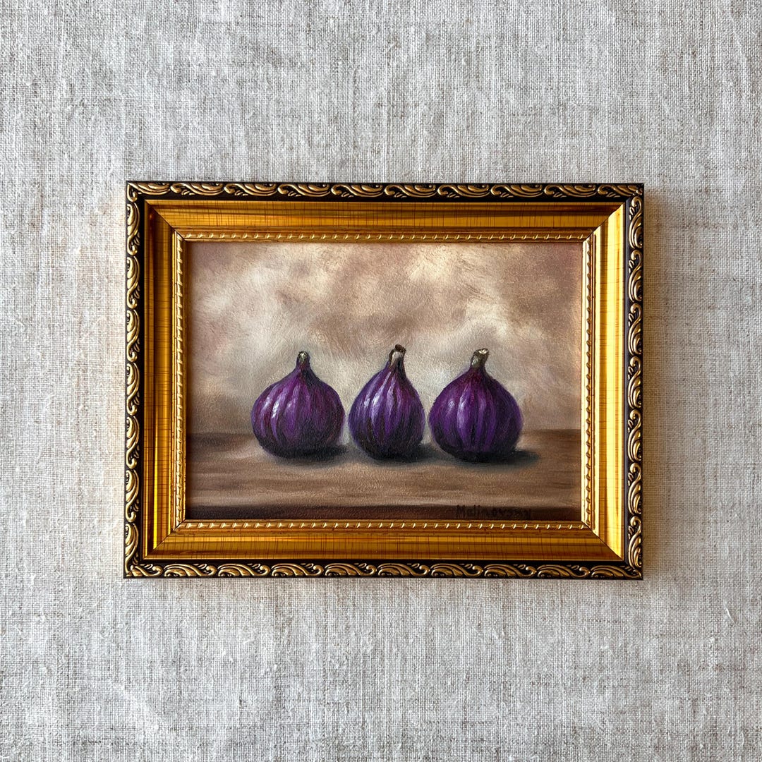 FIGS #5 Oil Painting - Unframed Original Figs Still Life - French ...