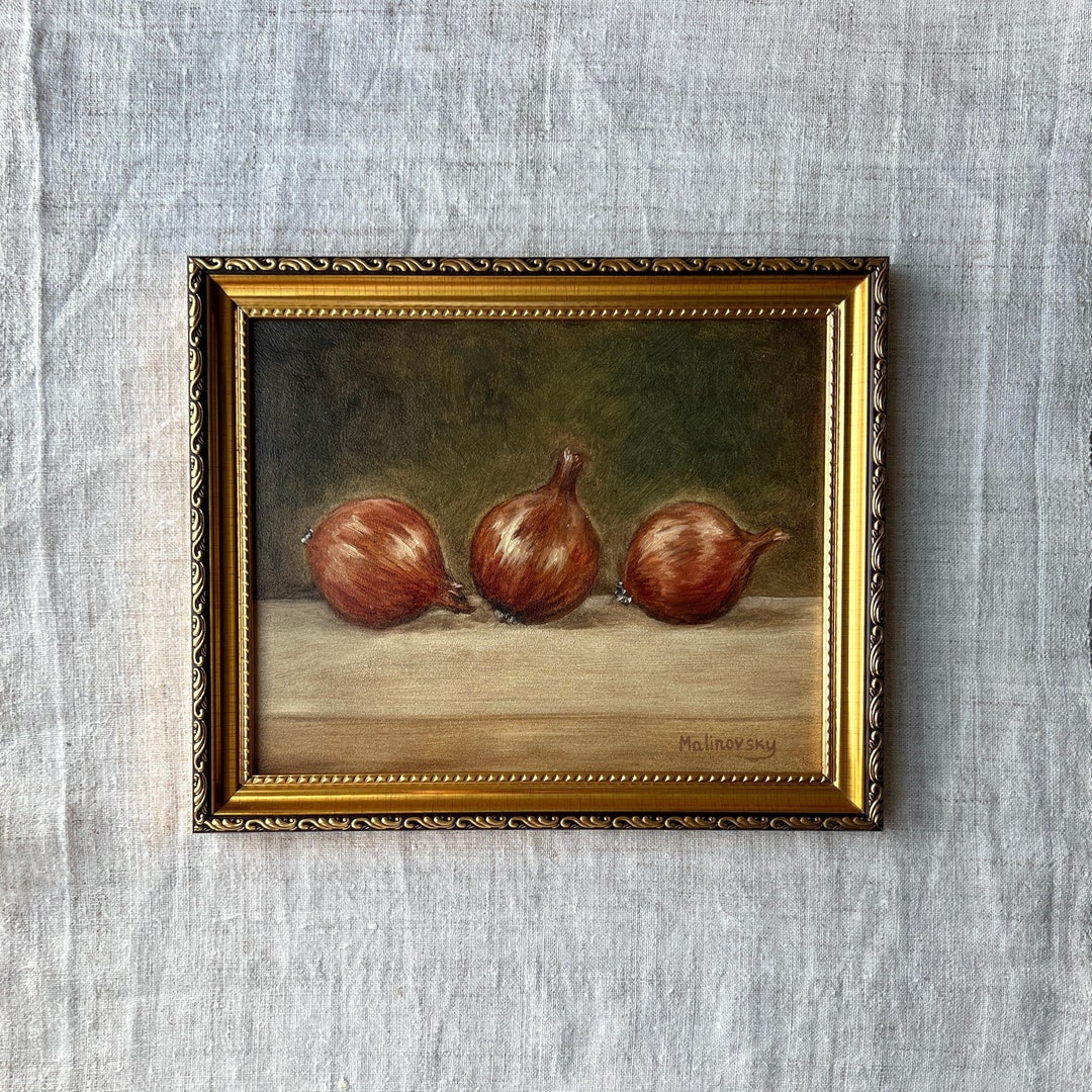 ONIONS Oil Painting - Unframed Oil Painting - French Country Art ...