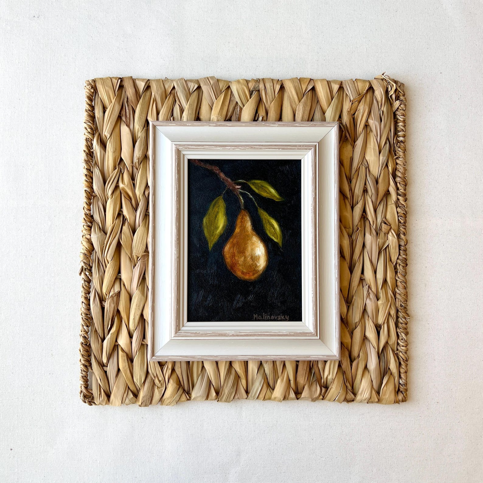 MOODY PEAR #1 Oil Painting - Unframed Original Pear Still Life - French ...