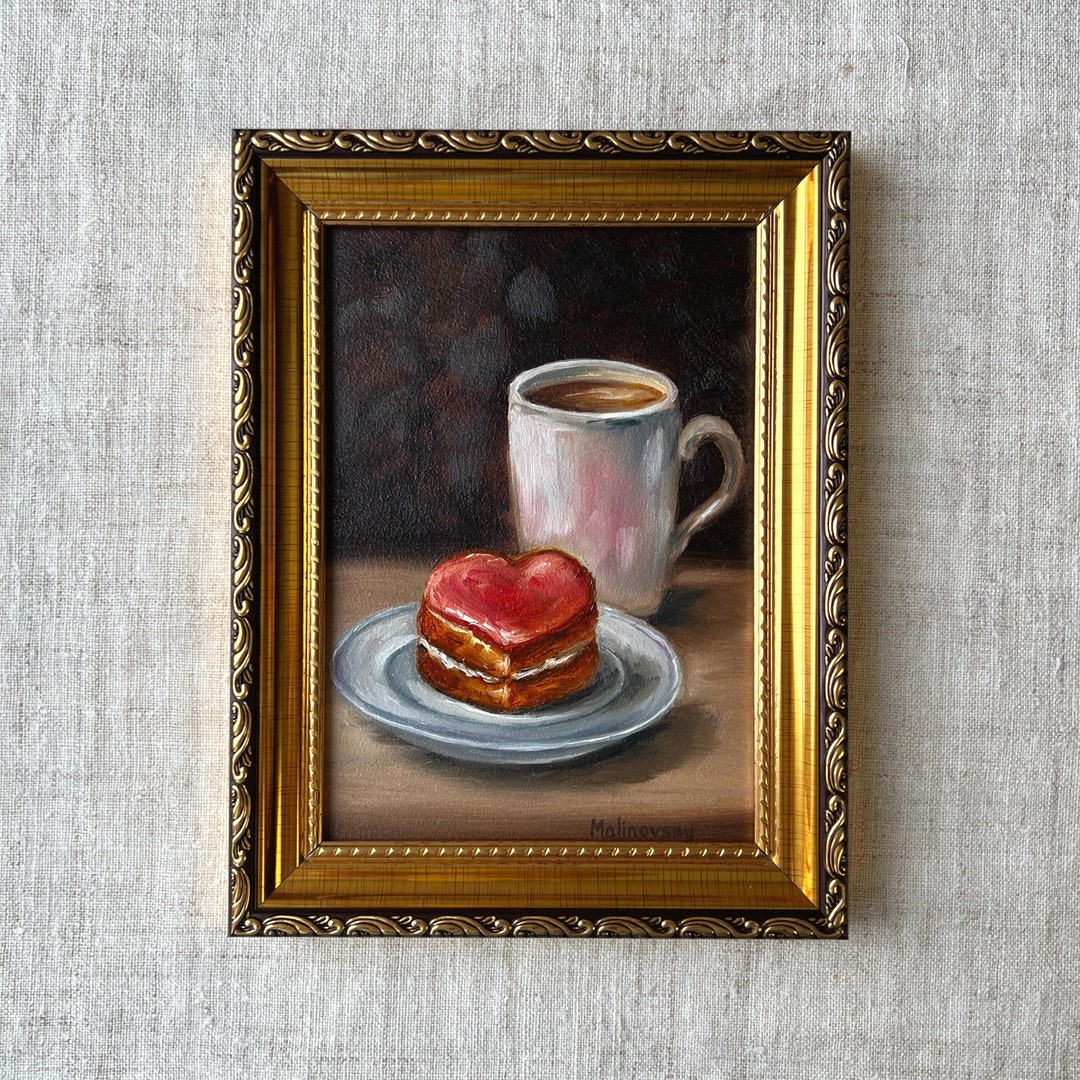 DESSERT STILL LIFE Oil Painting - Unframed Oil Painting - Original ...
