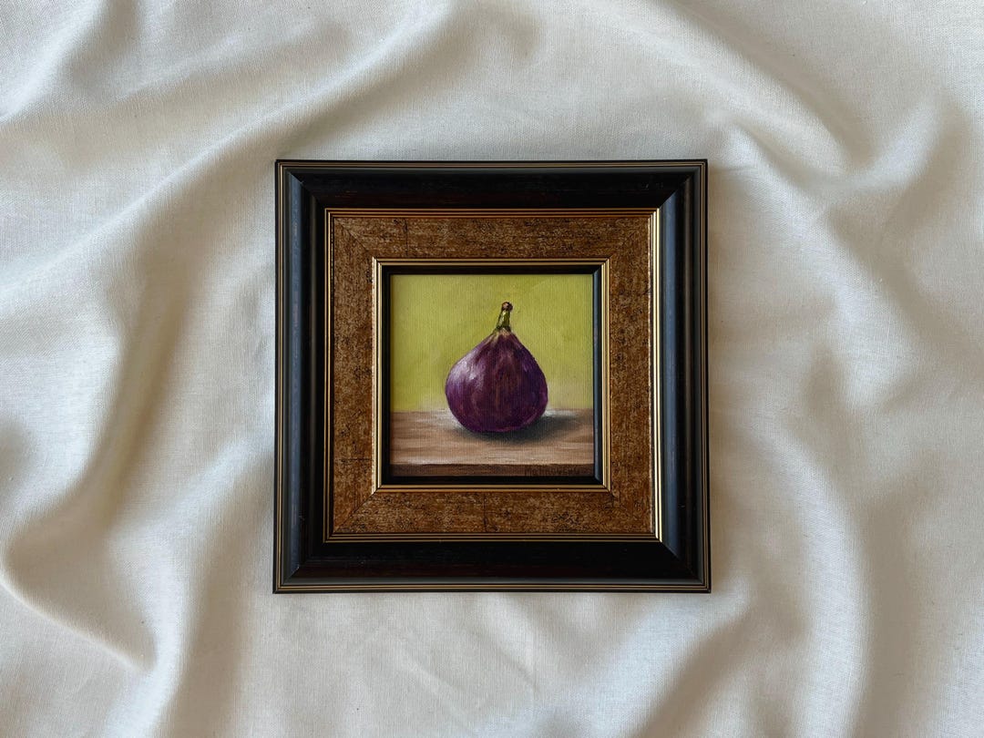 FIG Oil Painting - Framed Original Figs Still Life - French Country Art ...