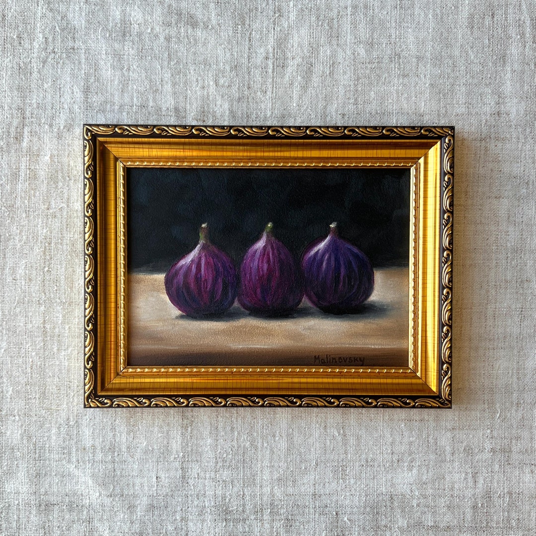 FIGS #4 Oil Painting - Unframed Original Figs Still Life - French ...
