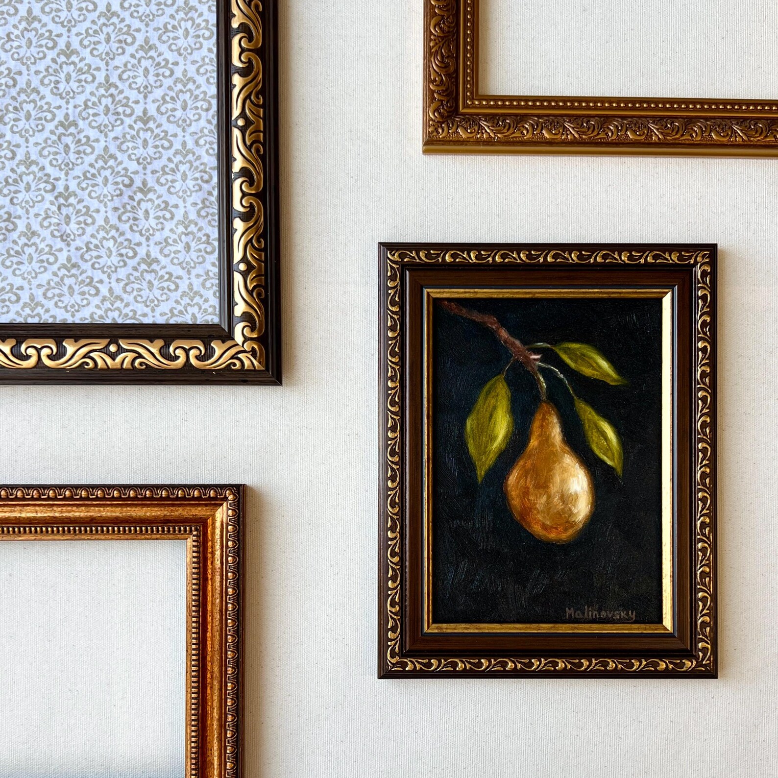 MOODY PEAR #1 Oil Painting - Unframed Original Pear Still Life - French ...