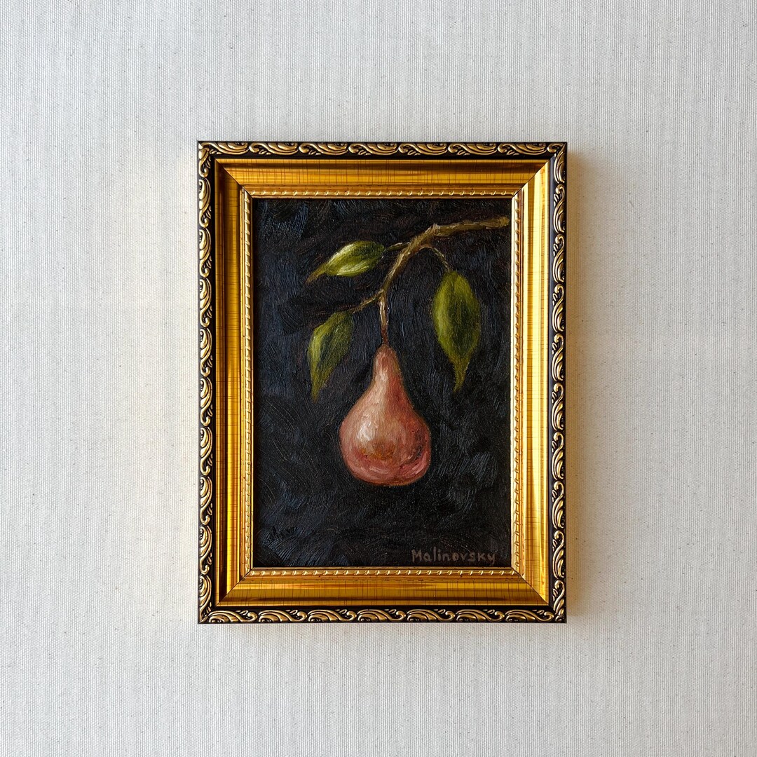 MOODY PEAR #2 Oil Painting - Unframed Original Pear Still Life - French ...