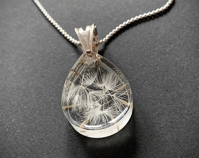 Dandelion Wishes Pendant Necklace Dandelion Seeds in Resin - Etsy