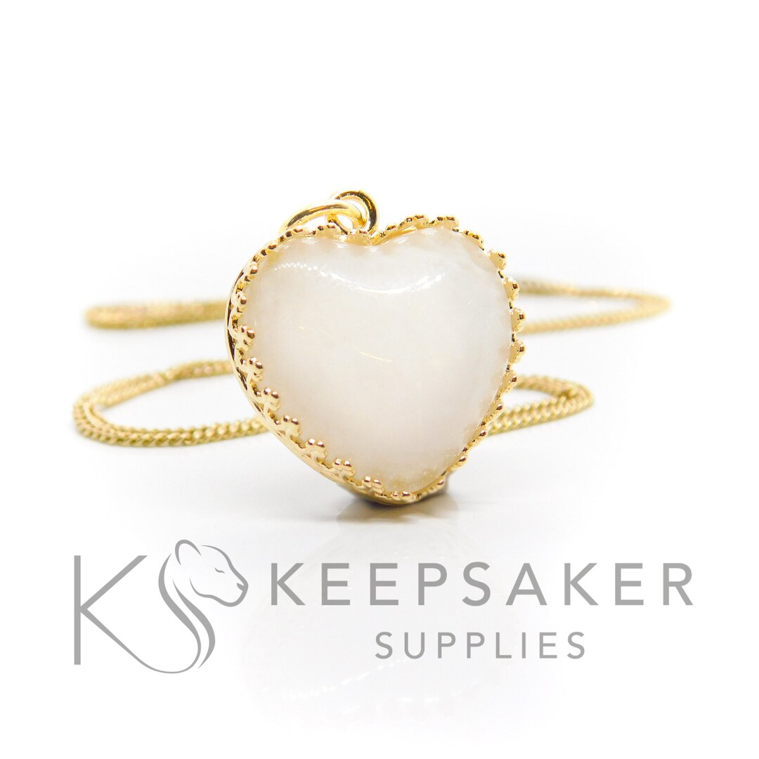 Gold Vermeil DIY Breastmilk Crown Heart Necklace Kit - Etsy