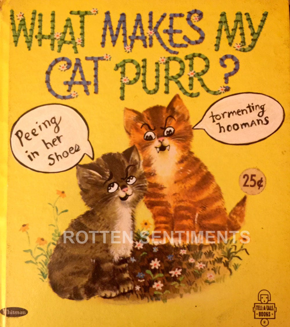 Cats Acting Badly Cat Purr Parody Book Cover Painting by Liz Carroll - Etsy