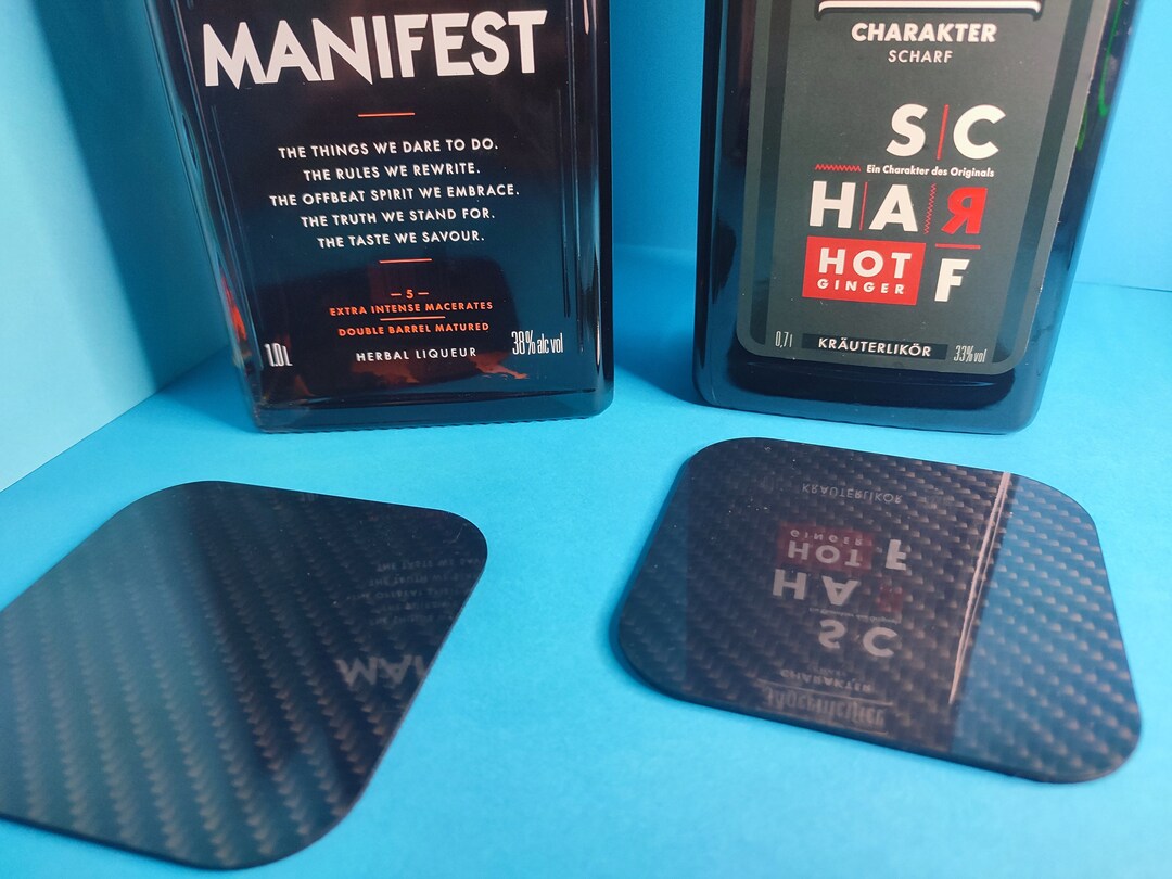 Set of 6 Genuine Carbon Fiber Coasters - Etsy