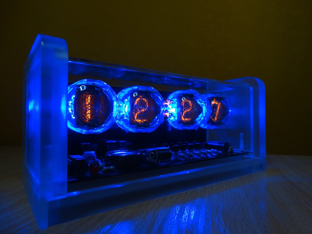 4xz560m NIXIE TUBES CLOCK With Blue Led Backlight, Alarm, Remote ...