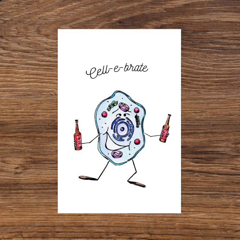 Celebration Science Cell Graduation Greeting Card - Etsy