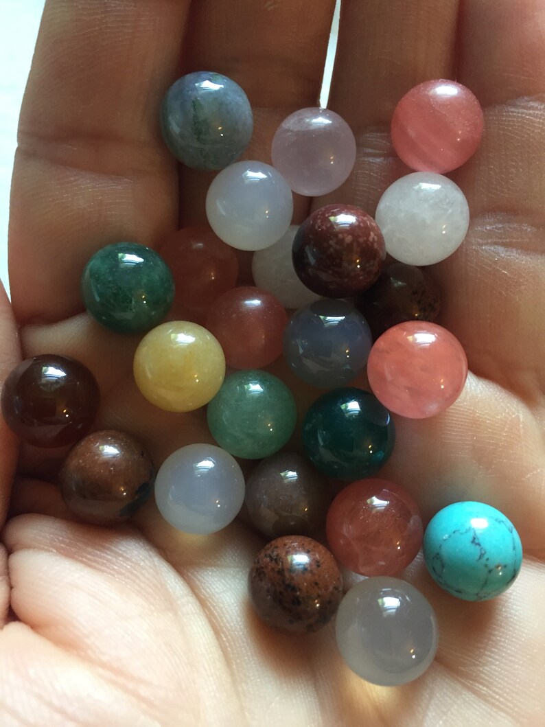 Small Crystal Beads Mixed Gemstone Marbles 9mm to 13mm - Etsy