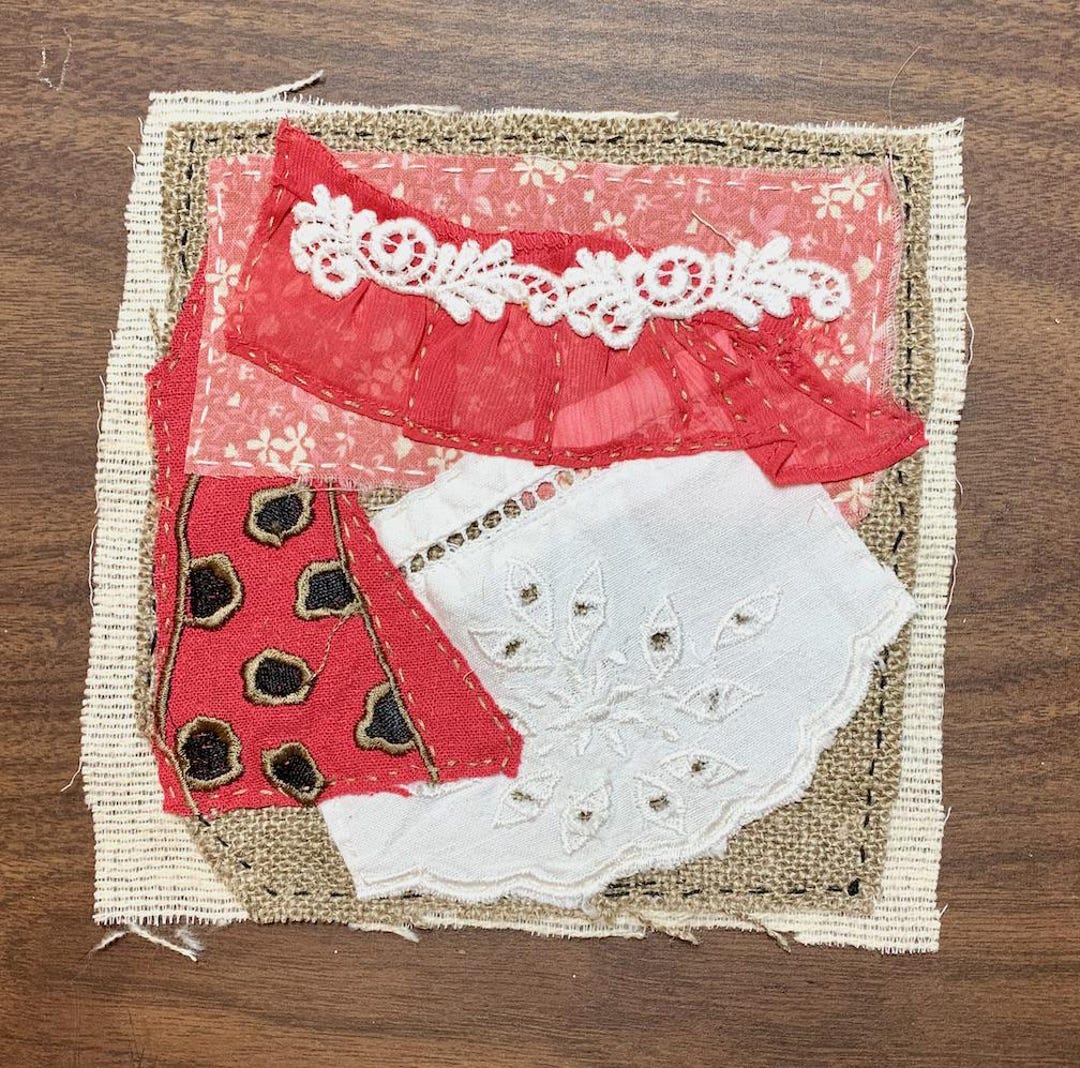 Original Hand Stitched Fiber Art ready to Frame Slow-stitched, Handmade ...