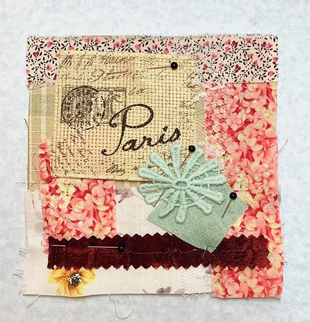 5 X 5 Slow Stitch Collage Kit 5-26 Pre-designed, Hand Sewing Project ...
