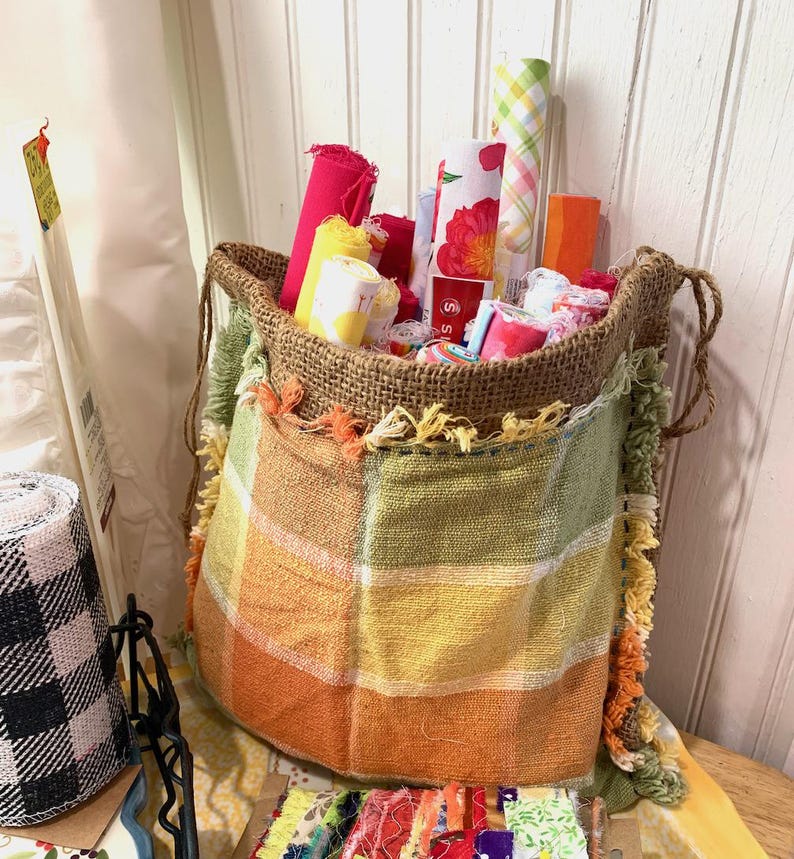 Hand Stitched Home Decor Pouch, Organizer Pouch, Cottagecore, Farmhouse ...