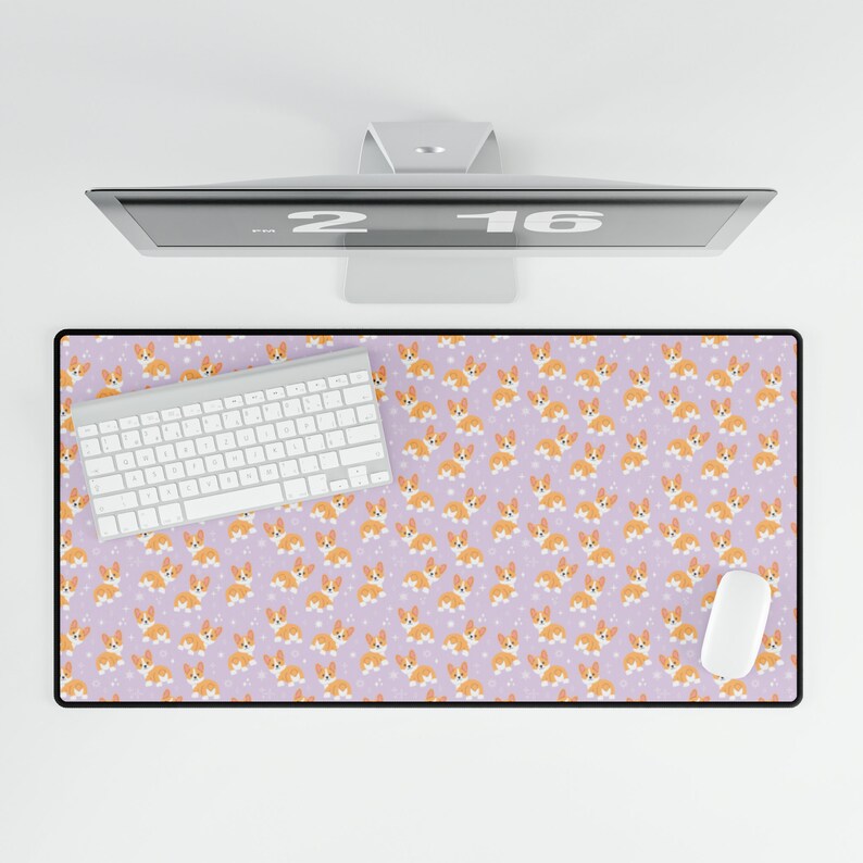 Adorable Corgi Butt Desk Mat | Cute Dog Lover Mouse Pad | Non-slip ...