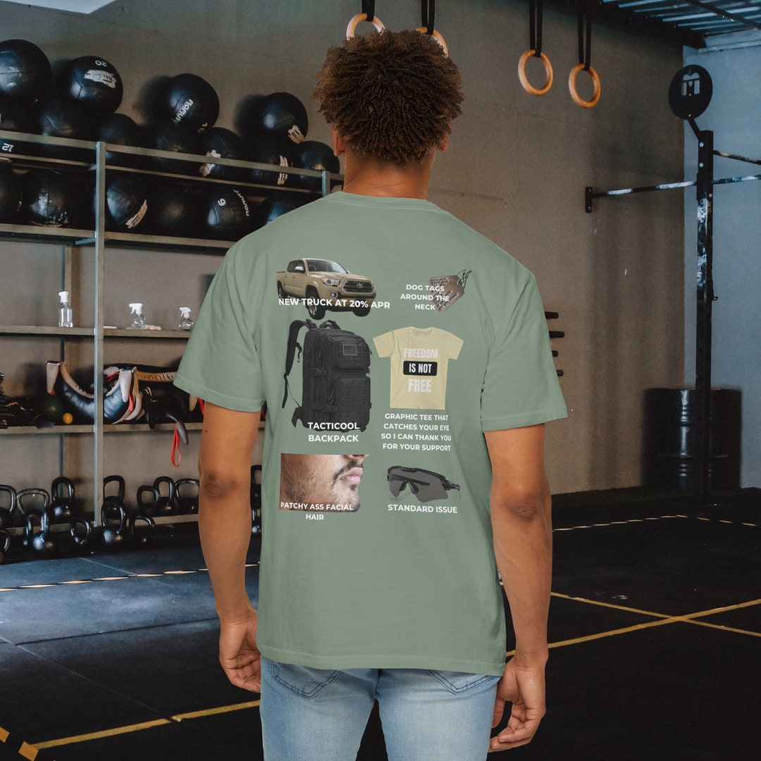 Vet Bro Meme Starter Pack Graphic Tee Funny Veterans T-shirt Military ...