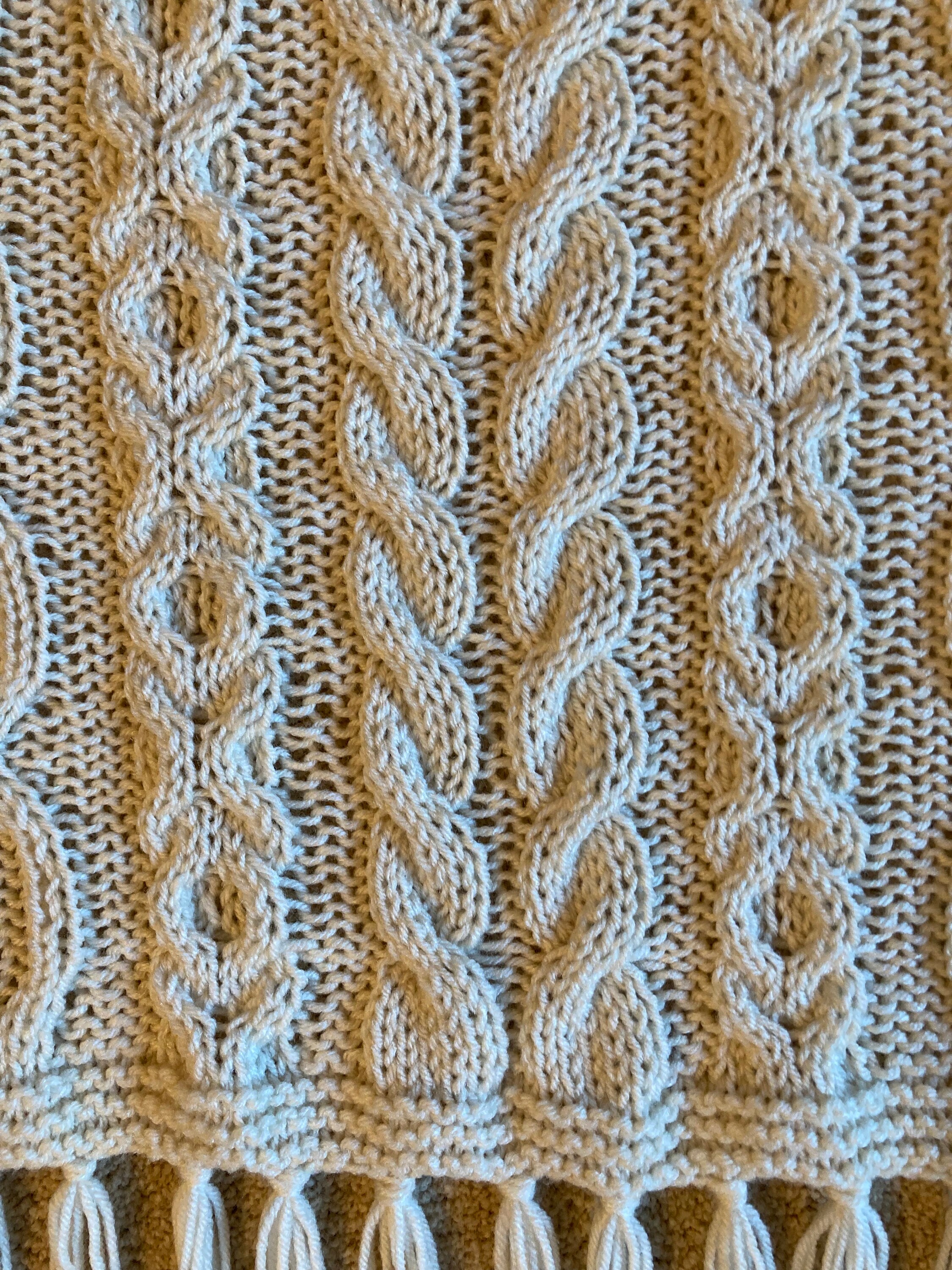 Celtic Afghan in Traditional Aran Color - Etsy