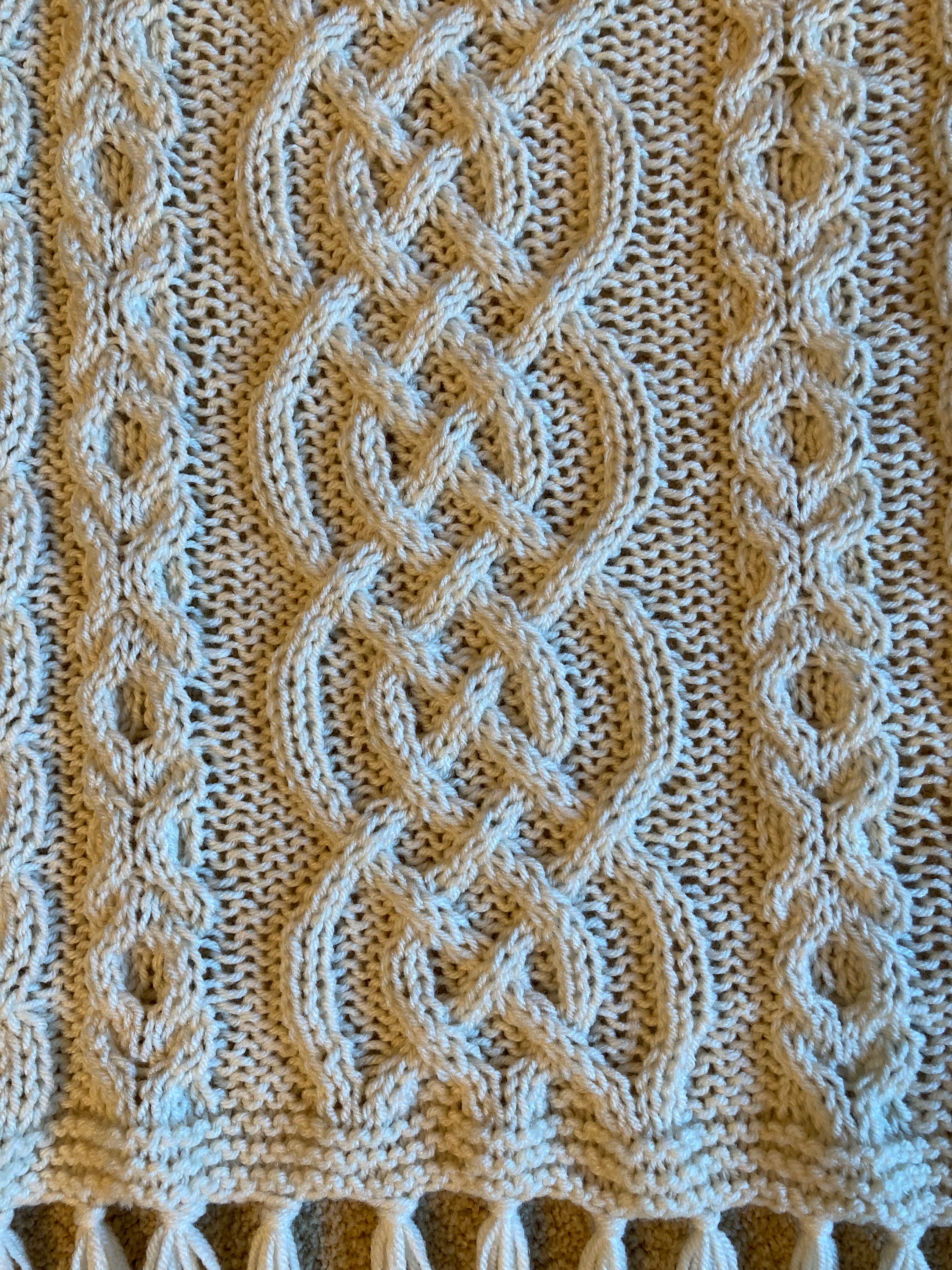 Celtic Afghan in Traditional Aran Color - Etsy