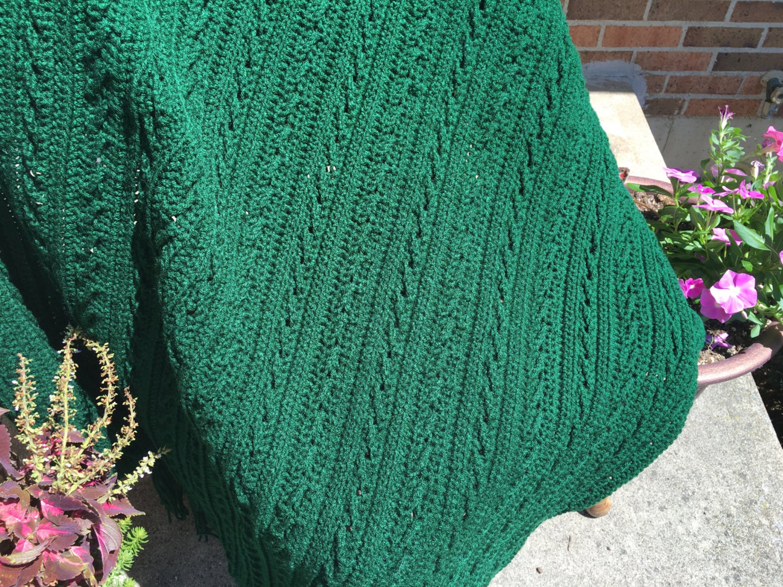 Hunter Green, Crocheted Afghan - Etsy
