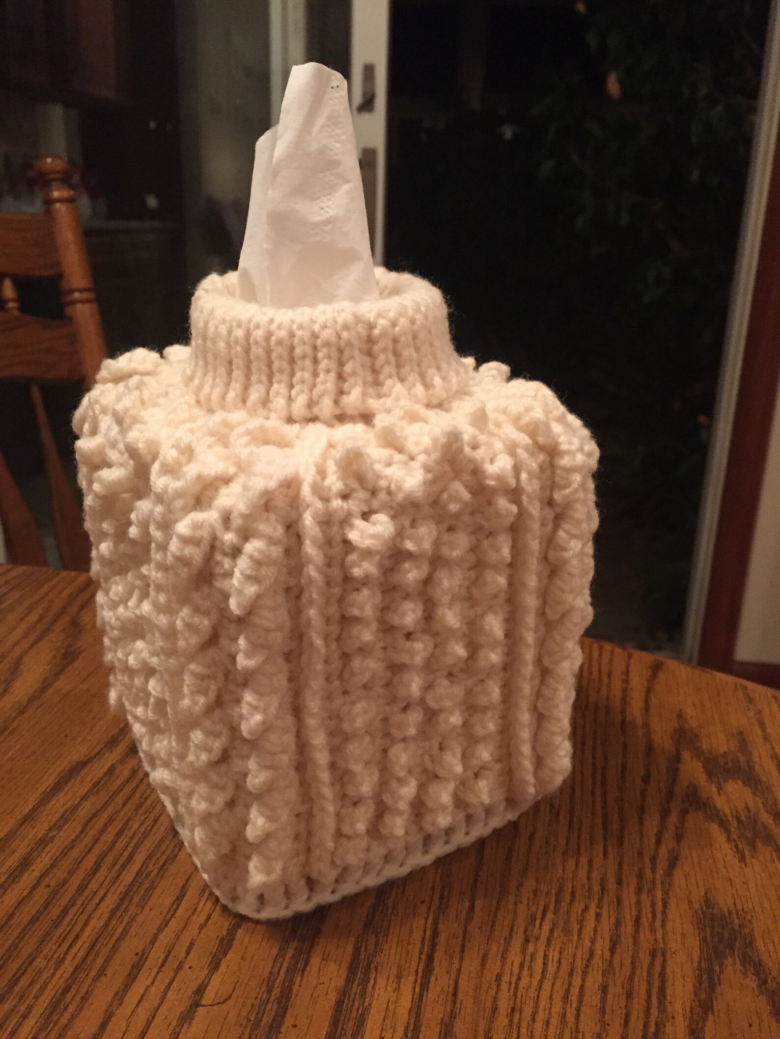 Knitted, Tissue Box Cover - Etsy