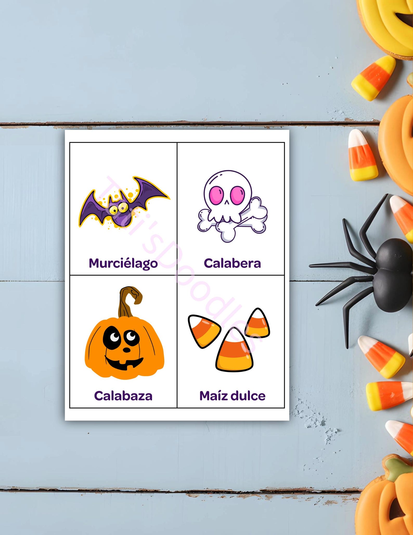 Halloween Scavenger Hunt for Kids, Spanish Language Game, Printable PDF ...