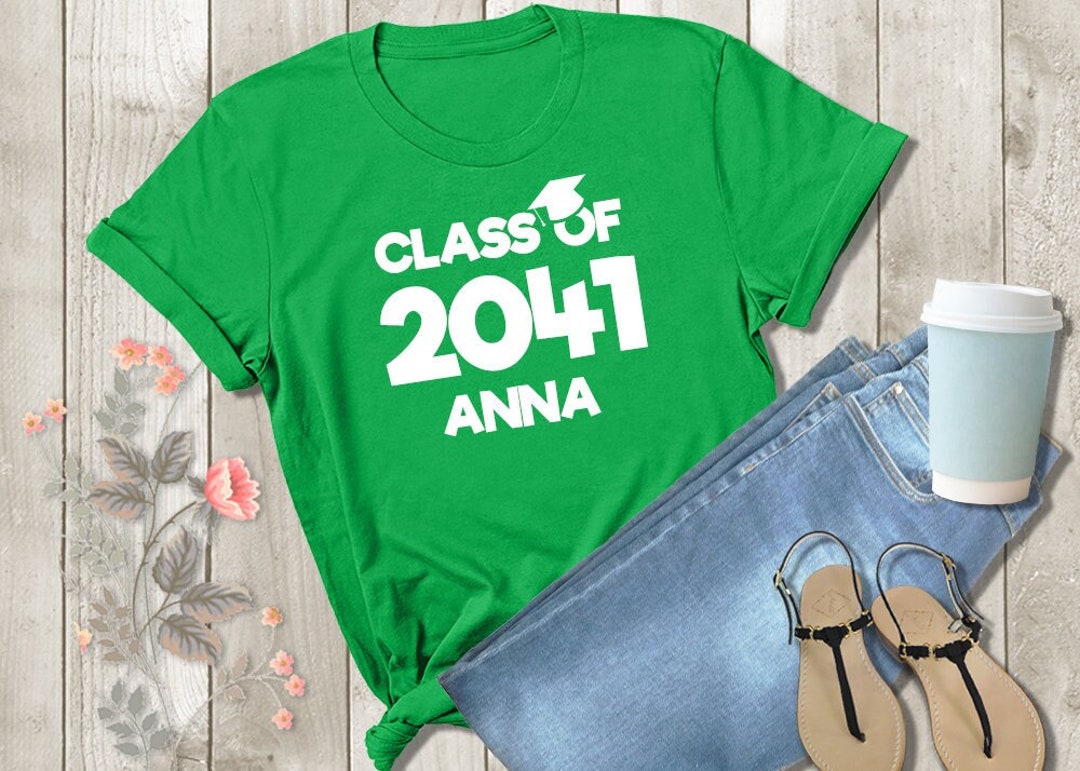 Class of 2041 Shirt - Any Graduation Year - Custom Name Tshirt ...