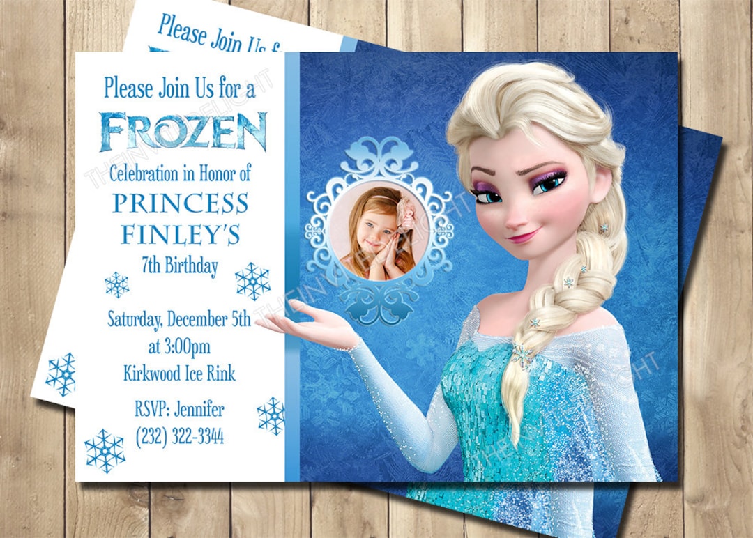 Frozen Elsa Birthday Invitation - Frozen Birthday Invitation - Princess ...