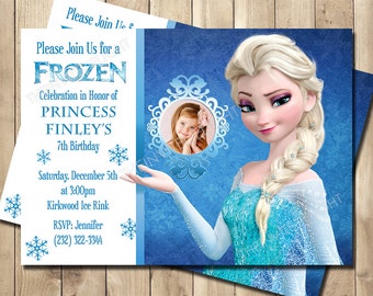 Frozen Elsa Birthday Invitation - Frozen Birthday Invitation - Princess ...