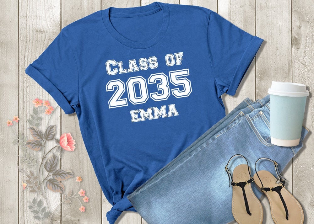 Class of 2035 Shirt - Any Graduation Year - Custom Name Tshirt ...