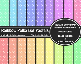 Rainbow Party,printable Digital Paper Pack - Etsy