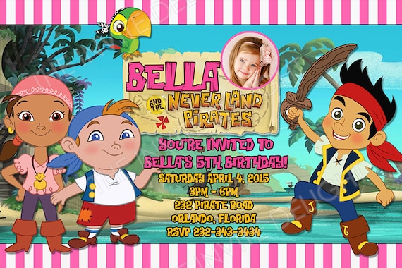 Jake And The Neverland Pirates Invitation Background