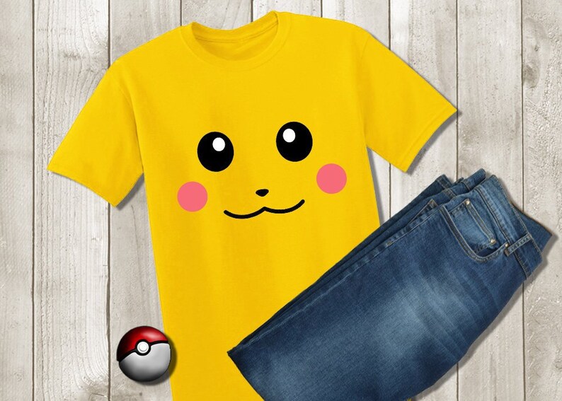 Pokemon Pikachu Face Shirt Pokemon Tshirt Pikachu Kids | Etsy