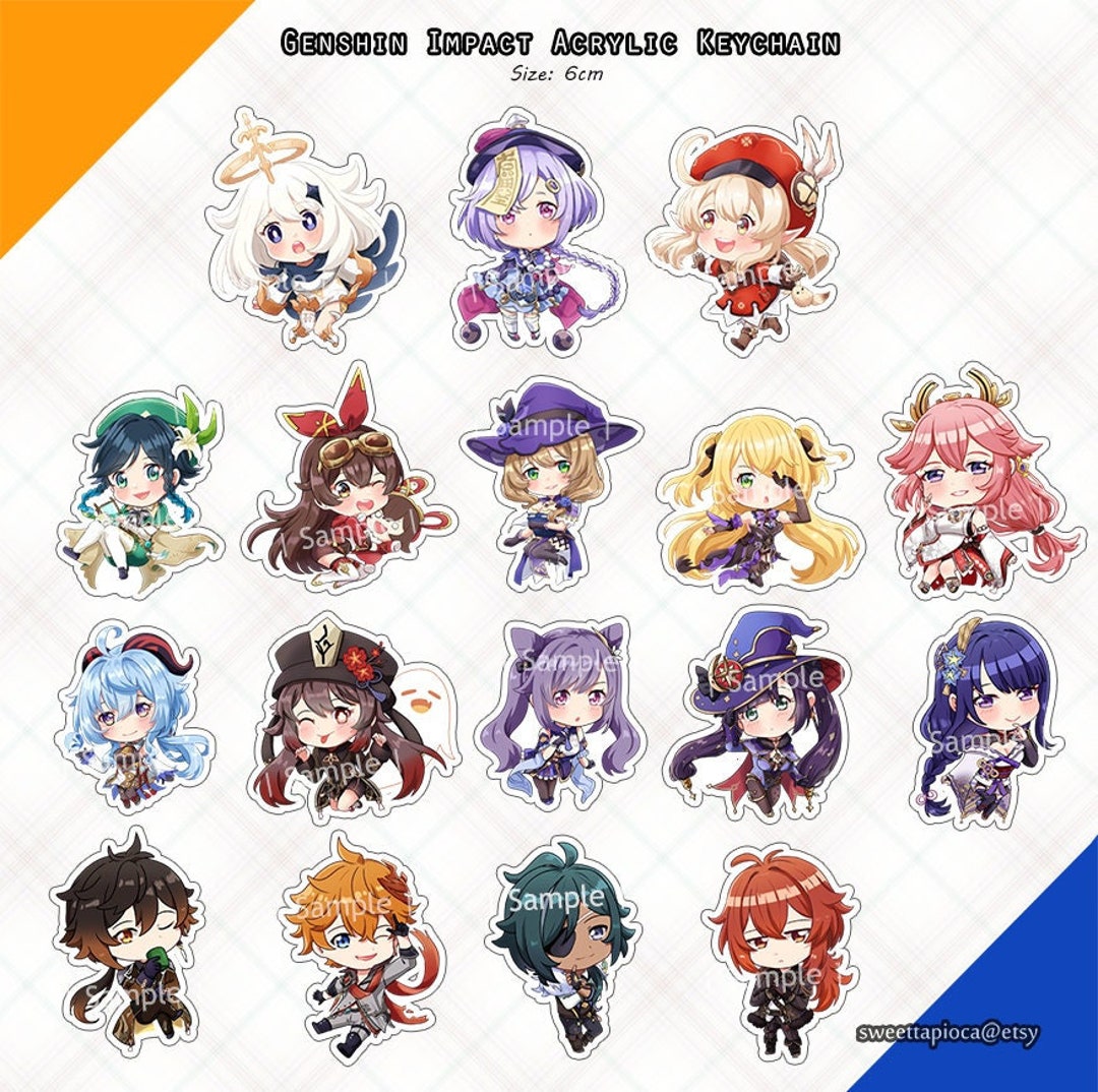 Genshin Impact Acrylic Charms - Etsy