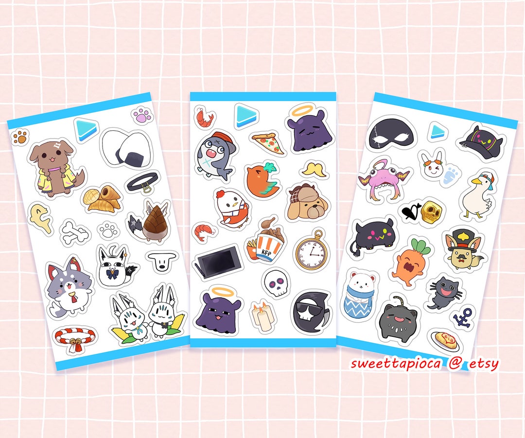 Hololive Mascot Stickers Sheet - Etsy