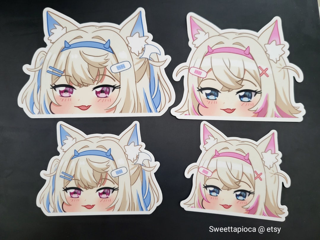 Fuwamoco Vinyl Stickers Set (comes With Both Stickers of the Same Size ...