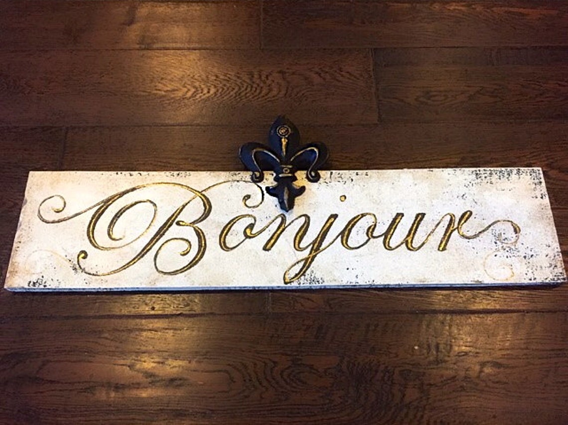 Hand Painted Rustic French Sign | Etsy