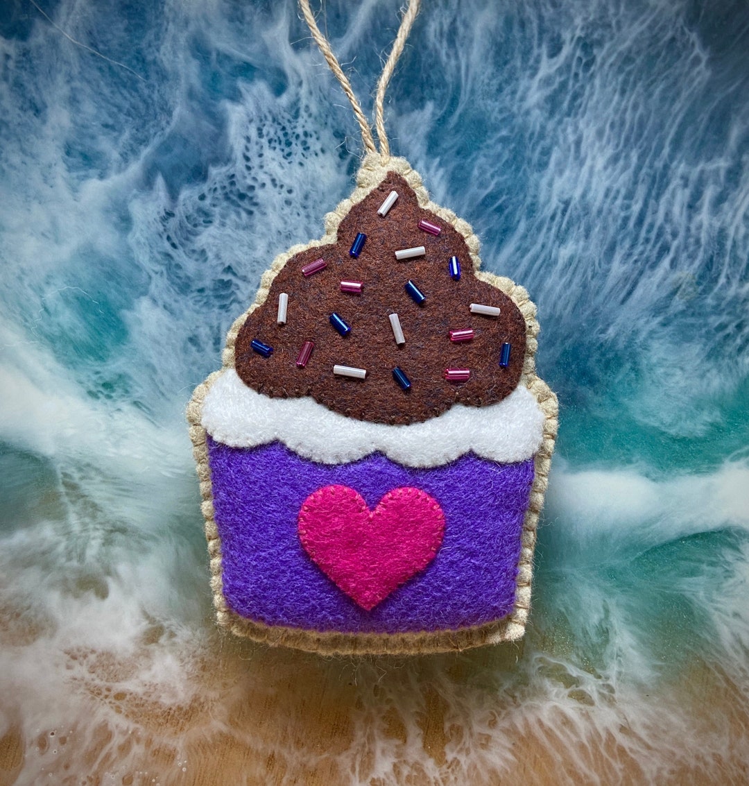 You Choose Colors Cupcake Ornament Magnet Wool Felt - Etsy