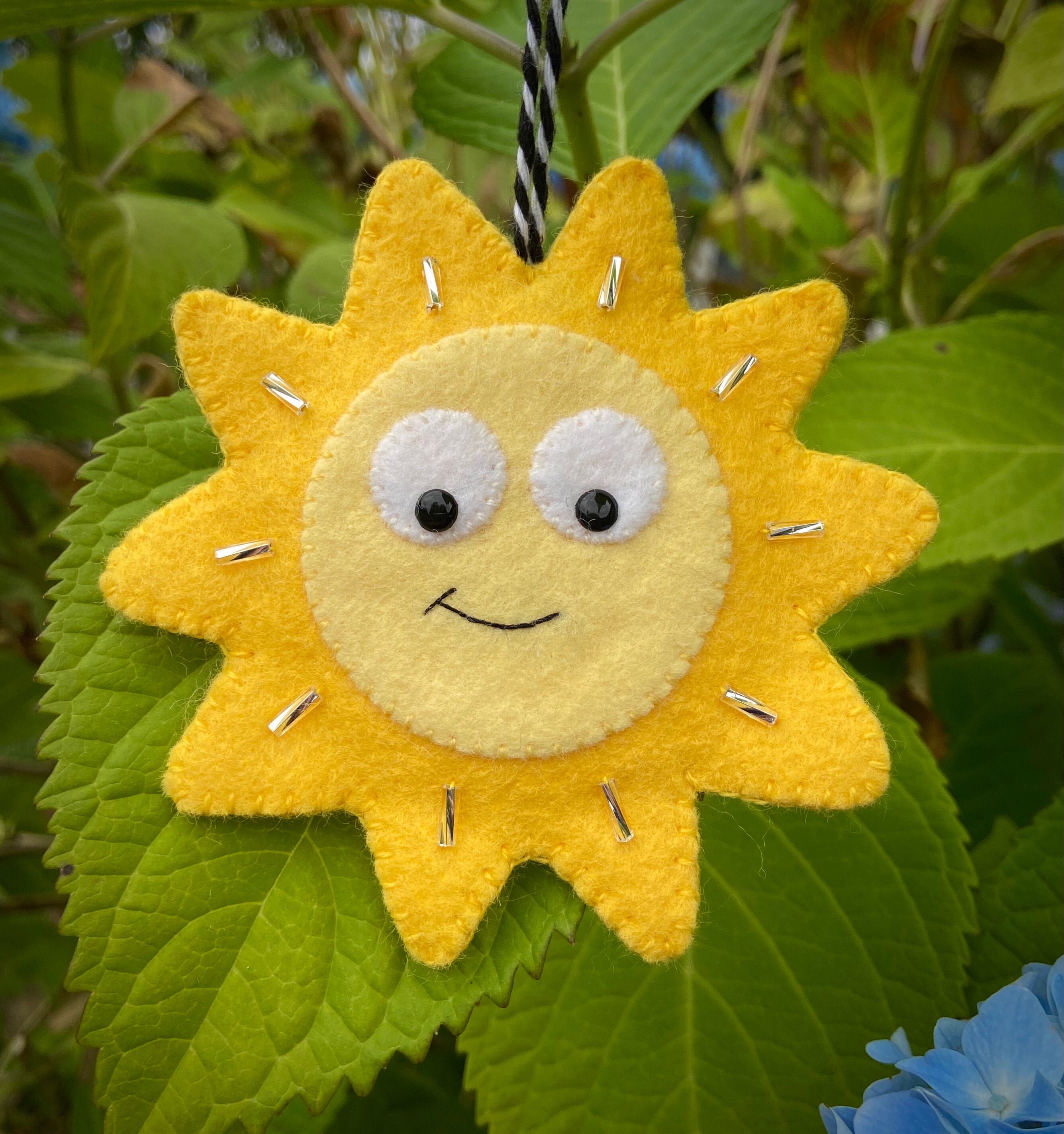 Sun Ornament Sun Magnet Wool Felt Sunshine Ornament - Etsy