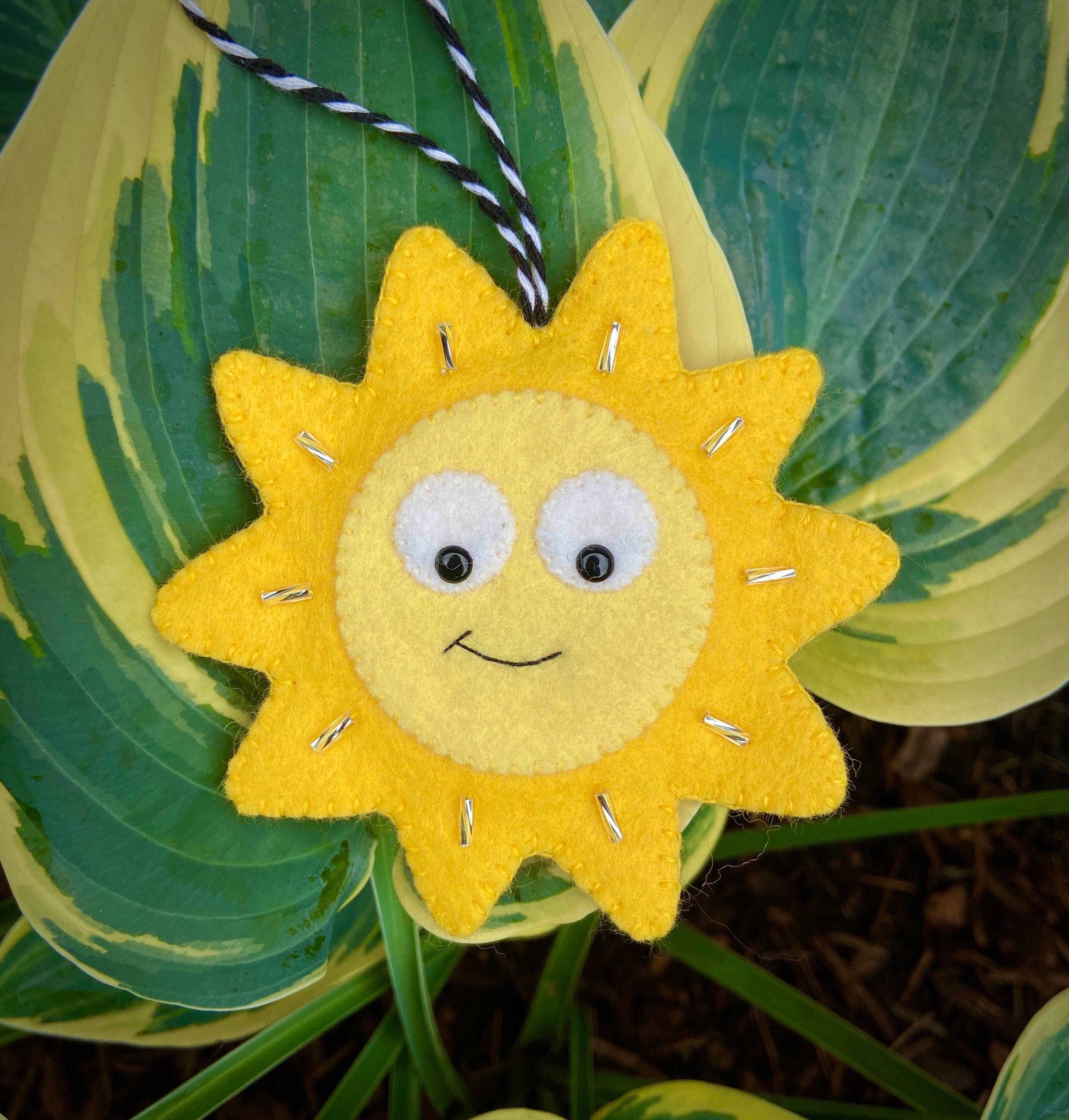 Sun Ornament Sun Magnet Wool Felt Sunshine Ornament - Etsy