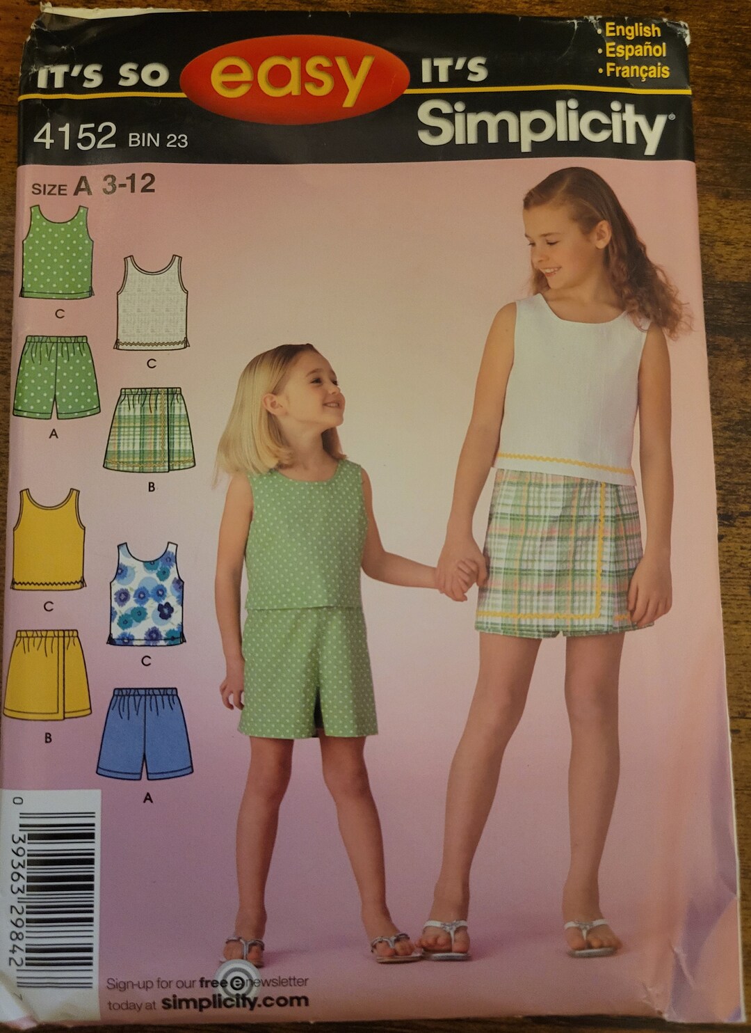 Simplicity Girl's Top and Shorts Pattern 4152 Uncut - Etsy