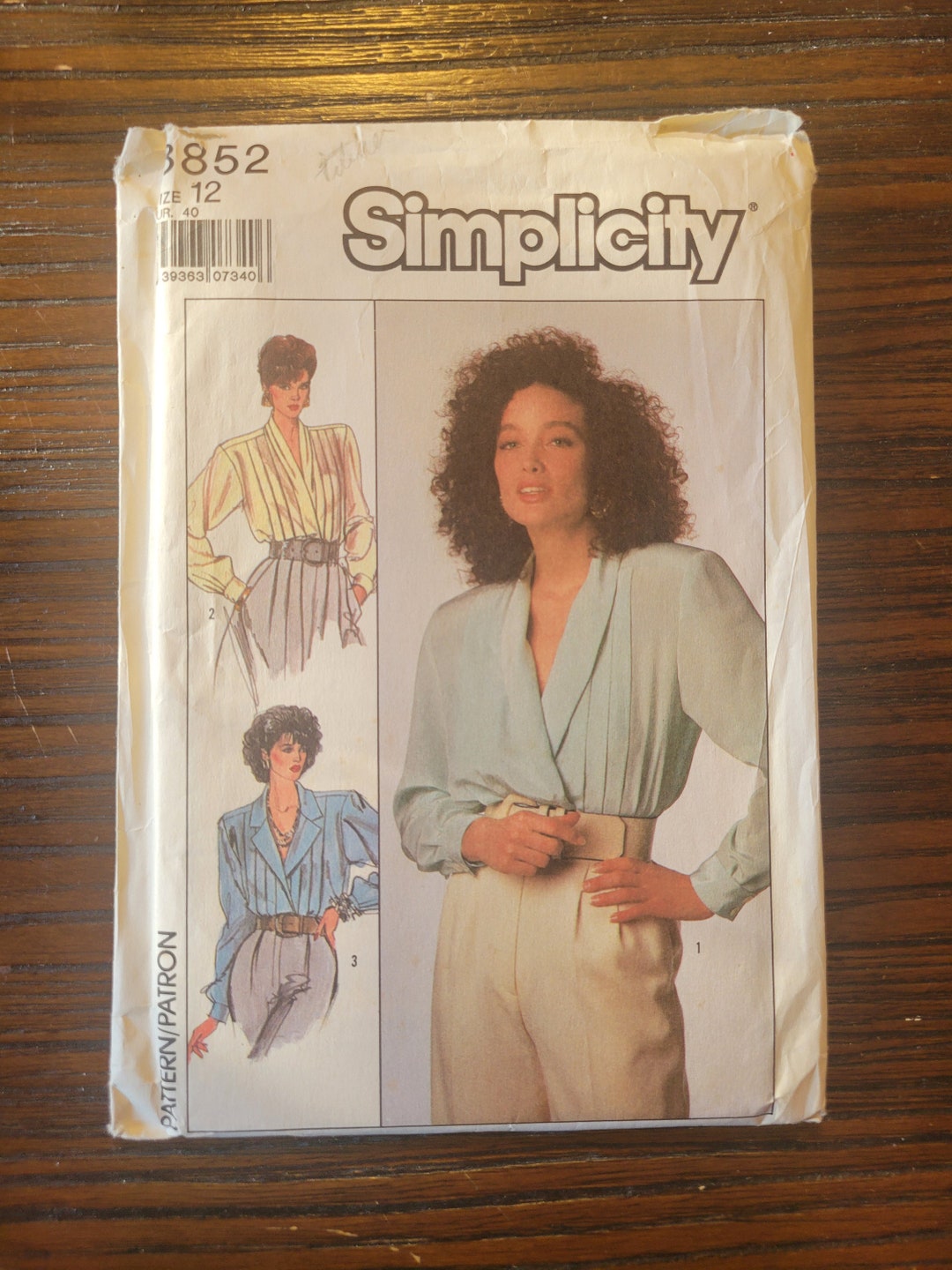 Simplicity Vintage 1988 Blouse Pattern 8855 - Etsy