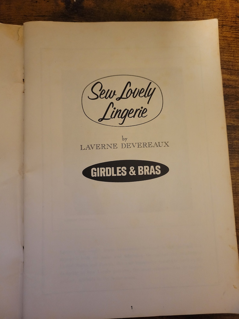 Vintage 1971 Sew Lovely Girdle and Bra Sewing Technique Book - Etsy