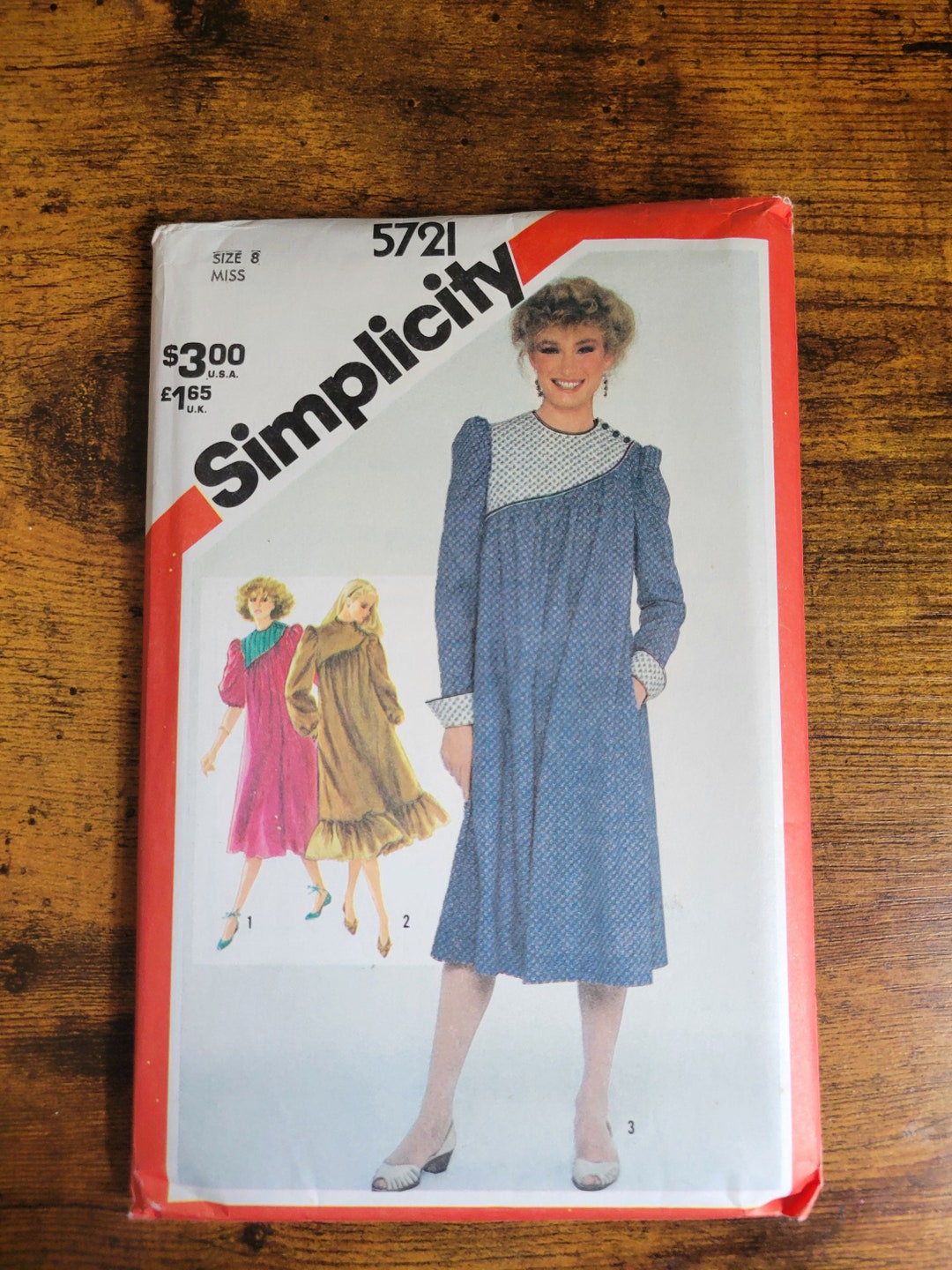 Simplicity Vintage 1982 Dress Pattern 5721 - Etsy