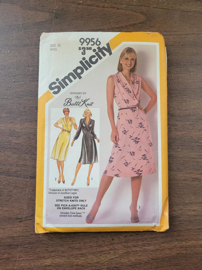 Simplicity Vintage 1981 Dress Pattern 9956 - Etsy