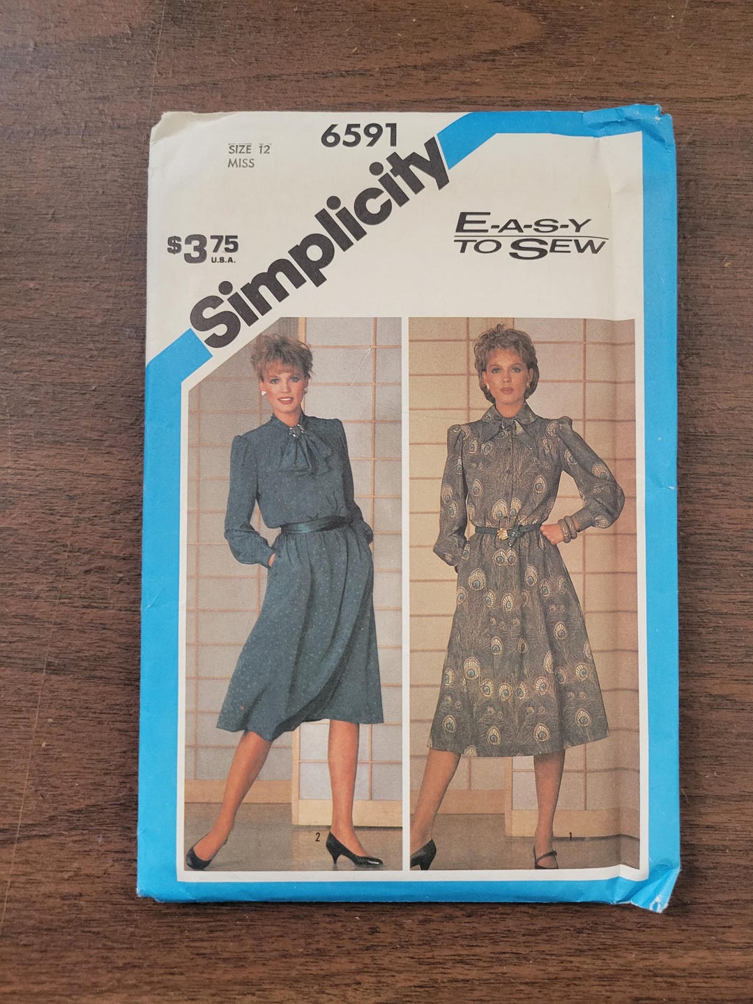 Simplicity Vintage 1984 Dress Pattern 6591 - Etsy