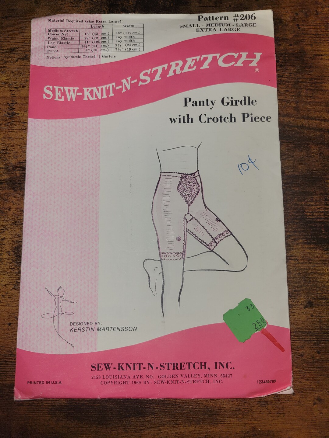 Vintage 1969 Sew Knit N Stretch Pattern 206 Ladies' Girdle - Etsy