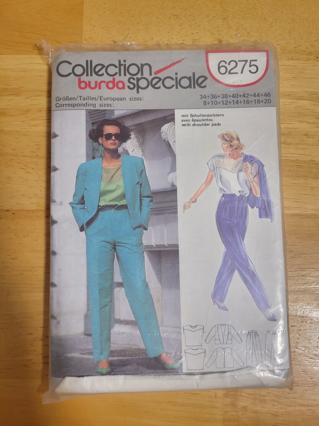 Vintage 1980s Burda Pantsuit & Shirt Pattern 6275 Uncut - Etsy