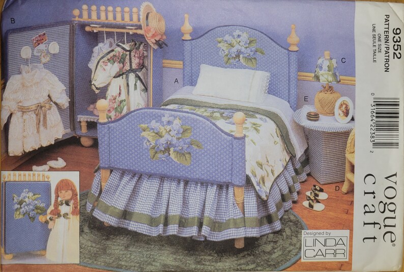 Vintage 2001 Vogue Pattern 9352 Doll Bedroom Furniture - Etsy