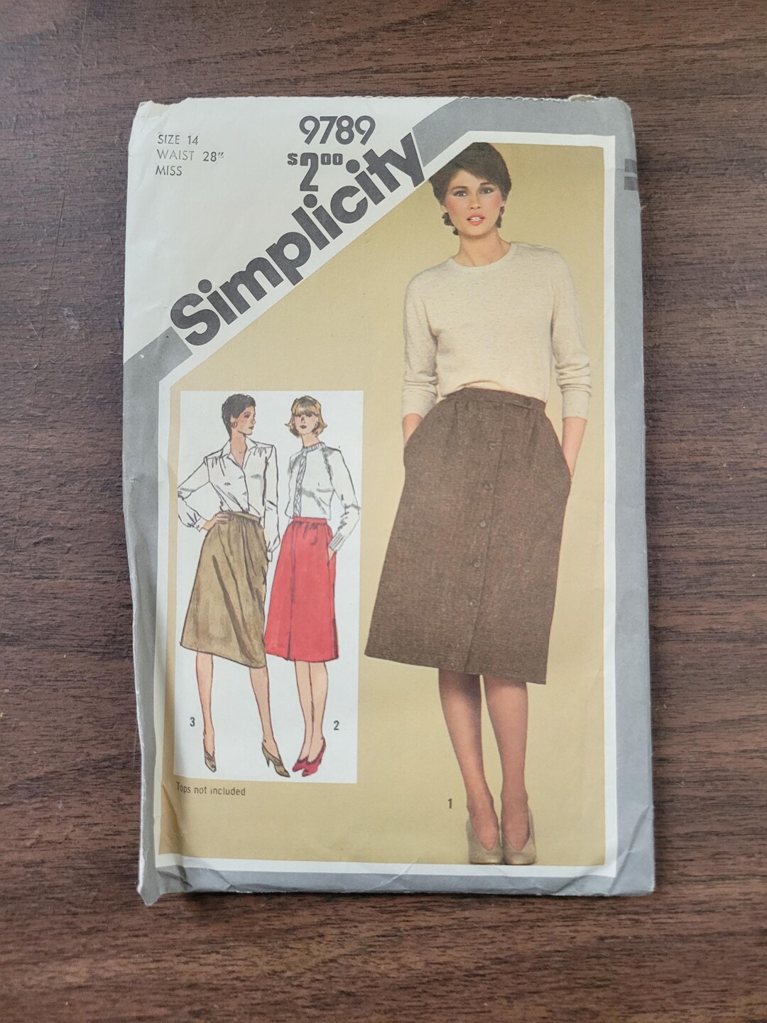 Simplicity Vintage 1980 Skirt Pattern 9789 - Etsy